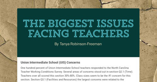 The Biggest Issues Facing Teachers | Smore Newsletters