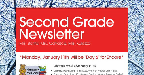 Second Grade Newsletter | Smore Newsletters