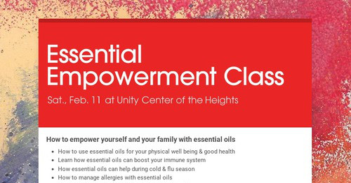Essential Empowerment Class | Smore Newsletters