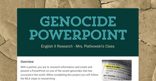 Genocide PowerPoint | Smore Newsletters