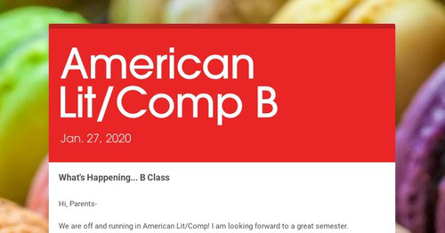 American Lit/Comp B | Smore Newsletters for Education