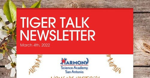 TIGER TALK NEWSLETTER | Smore Newsletters