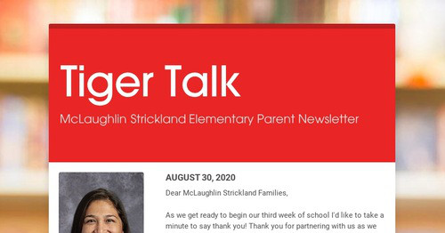 Tiger Talk | Smore Newsletters