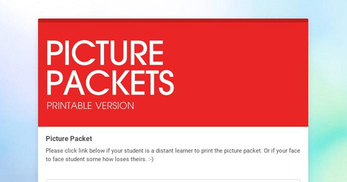 PICTURE PACKETS | Smore Newsletters