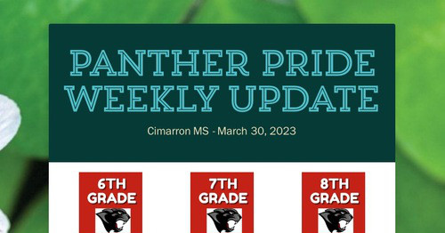 Panther PRIDE Weekly Update