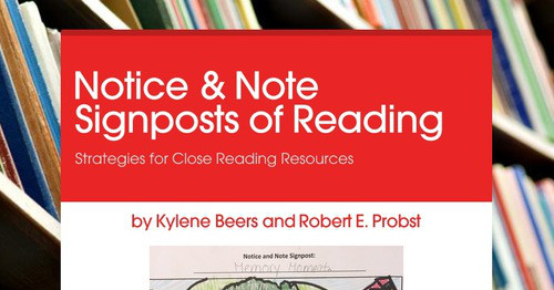 Notice & Note Signposts of Reading | Smore Newsletters for Education