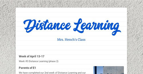 Distance Learning | Smore Newsletters for Education