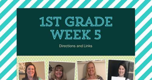 1st Grade Week 5 | Smore Newsletters
