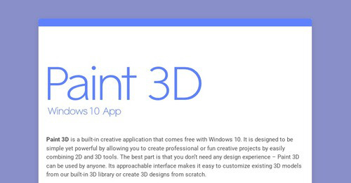 Paint 3D | Smore Newsletters