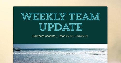 Weekly Team Update | Smore Newsletters