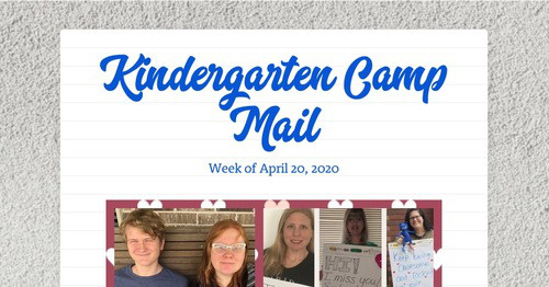 Kindergarten Camp Mail | Smore Newsletters