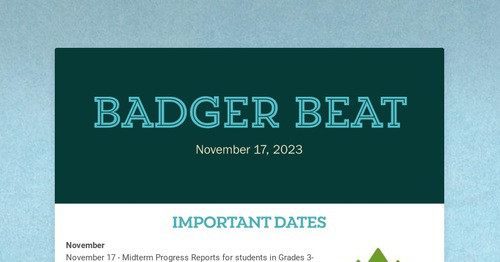 BADGER BEAT | Smore Newsletters