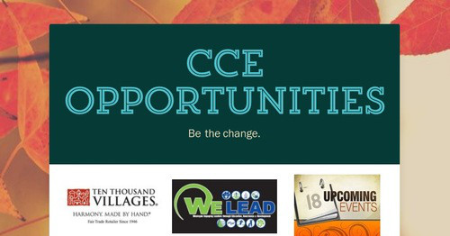 CCE Opportunities | Smore Newsletters