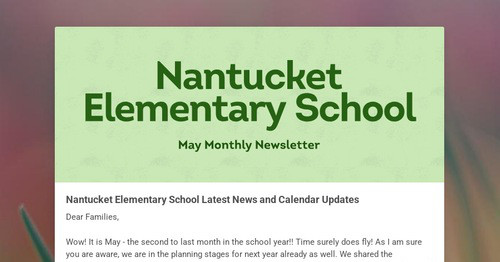 Nantucket Elementary School | Smore Newsletters