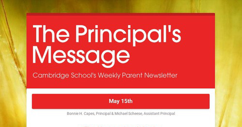 The Principal's Message | Smore Newsletters