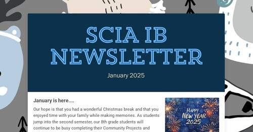 SCIA IB Newsletter | Smore Newsletters