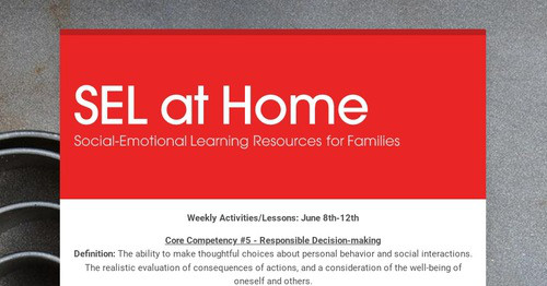 SEL at Home | Smore Newsletters