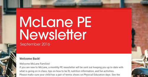McLane PE Newsletter | Smore Newsletters