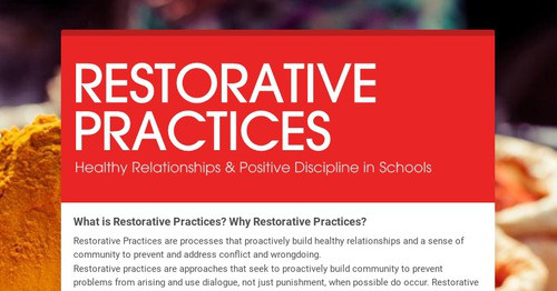RESTORATIVE PRACTICES | Smore Newsletters