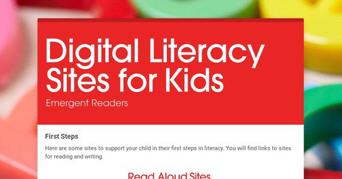 Digital Literacy Sites for Kids | Smore Newsletters