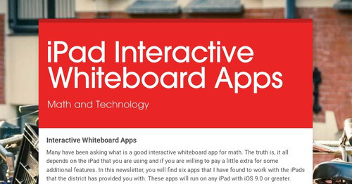 iPad Interactive Whiteboard Apps | Smore Newsletters