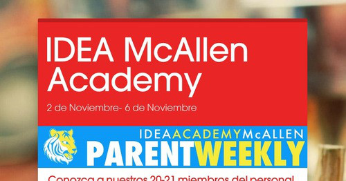 IDEA McAllen Academy | Smore Newsletters