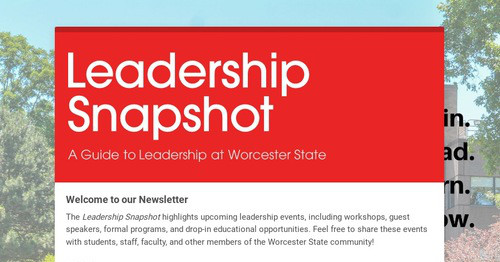 Leadership Snapshot | Smore Newsletters for Education