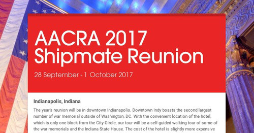 AACRA 2017 Shipmate Reunion | Smore Newsletters