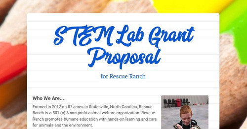 STEM Lab Grant Proposal | Smore Newsletters