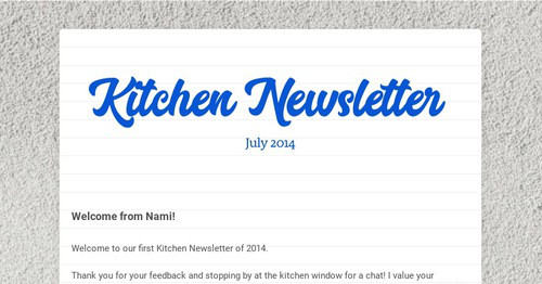Kitchen Newsletter | Smore Newsletters
