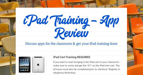 iPad Training - App Review | Smore Newsletters