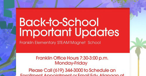 Back-to-School Important Updates | Smore Newsletters for Education