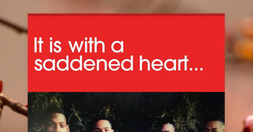 It is with a saddened heart... | Smore Newsletters