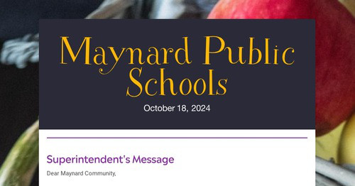 Maynard Public Schools | Smore Newsletters