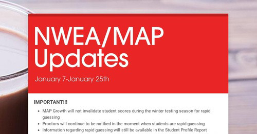 NWEA/MAP Updates | Smore Newsletters