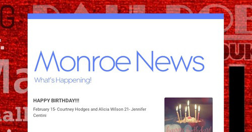 Monroe News | Smore Newsletters