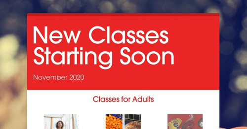 New Classes Starting Soon