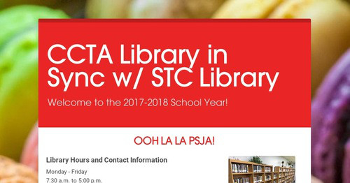CCTA Library in Sync w/ STC Library | Smore Newsletters
