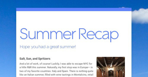 Summer Recap | Smore Newsletters