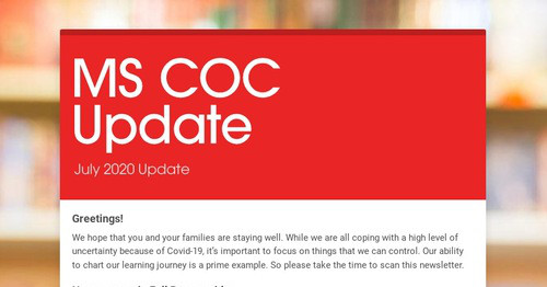 MS COC Update | Smore Newsletters for Business
