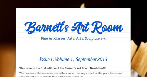 Barnett's Art Room | Smore Newsletters