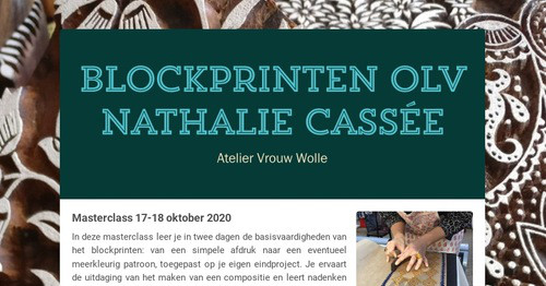Blockprinten olv Nathalie Cassée | Smore Newsletters