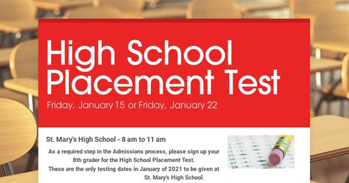 High School Placement Test