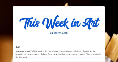 This Week in Art | Smore Newsletters