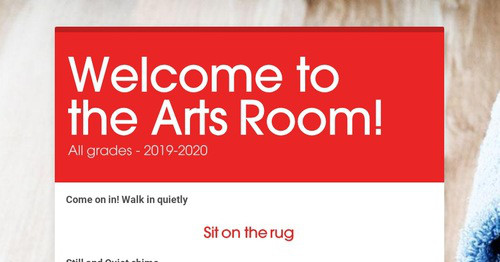 Welcome to the Arts Room! | Smore Newsletters for Education