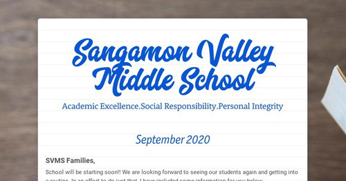 Sangamon Valley Middle School | Smore Newsletters
