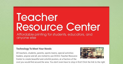 Teacher Resource Center | Smore Newsletters