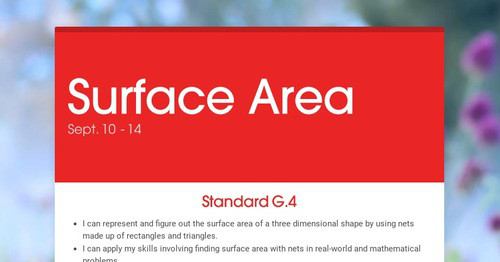 Surface Area | Smore Newsletters