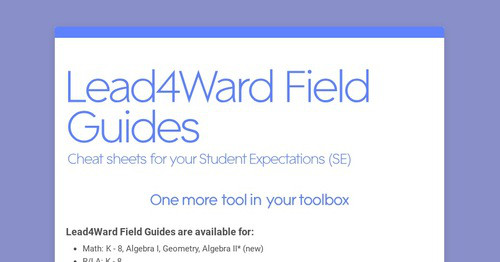 Lead4Ward Field Guides | Smore Newsletters