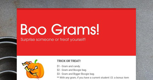 Boo Grams! | Smore Newsletters